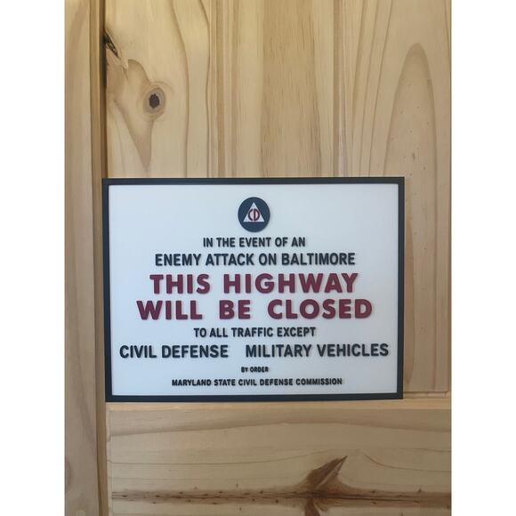 Custom | Wall Decor | Baltimore Maryland State Civil Defense Enemy ...